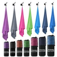 Quality Quick Dry Travel Microfiber Towel Thin And Lightweight Space Saving With Bag for sale