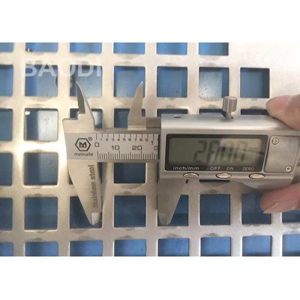 Quality Carbon 1m Width Perforated Steel Mesh Square Hole Protection Screen for sale