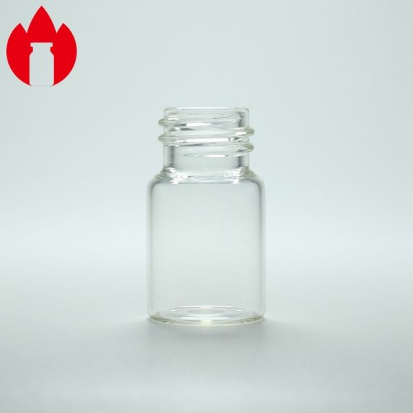 Quality 7ml Clear Threaded Top Borosilicate Glass Mini Bottle Vial Container for sale
