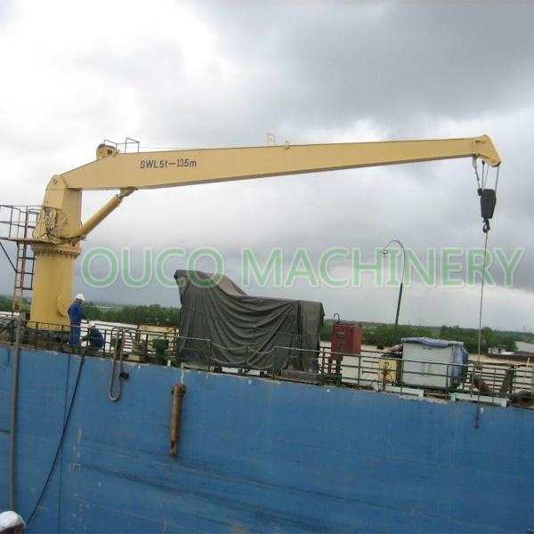 Quality 5T 13.5M Deck Fixed Boom Hydraulic Marine Cranes for sale