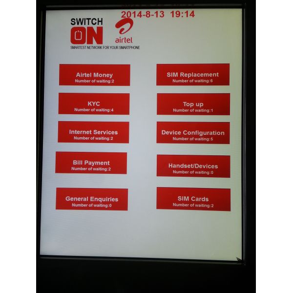 Quality Indoor Multi Language Touch Screen Queue Ticket Machine for sale