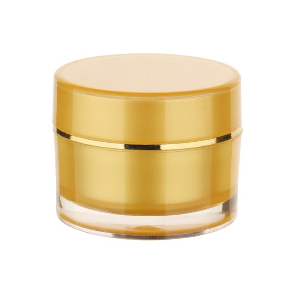 Quality Luxurious Plastic Cream Jars Double Layer Round Cosmetic Containers 50g for sale