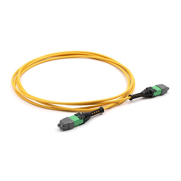 Quality OS2 Yellow Jacket 12 Fiber Trunk Cable , MPO Trunk Cable For Datacenter for sale