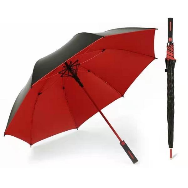 Quality Customized Logo Windproof Golf Umbrella with 190T Nylon Fabric and 8k 27inch for sale
