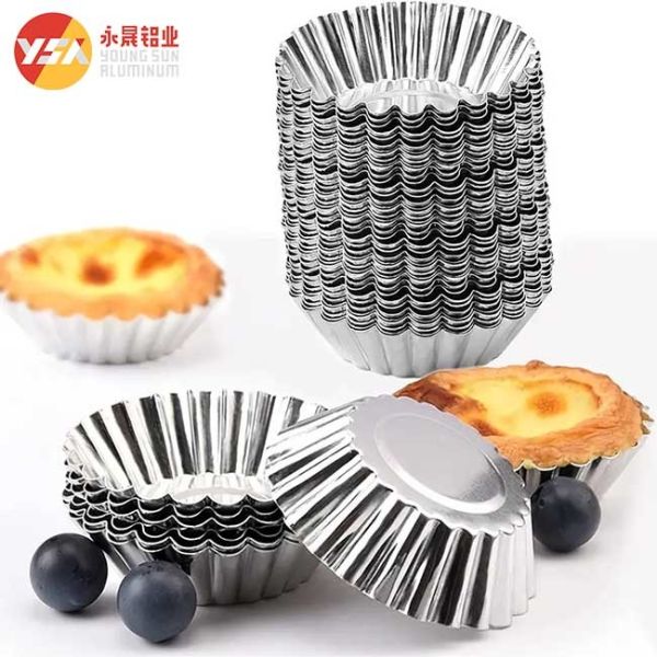 Quality Household Aluminum Foil Cups Mini Egg Tart Mold Pan for Baking 4 oz for sale