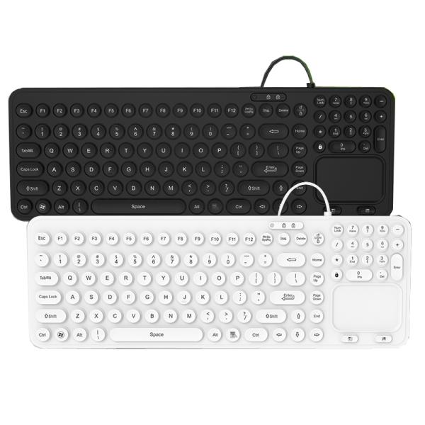 Quality IP68 Washable Military Medical Industrial Backlit Keyboard With Function Keys,Numerica Keypad And Touchpad for sale