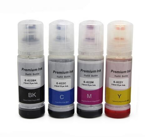 Quality SGS 70ML T522 522 Refill Bulk Ink For Epson ET-2710 for sale
