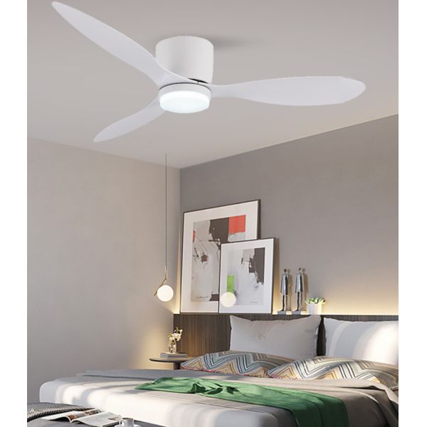 Quality DC ABS Hanging Ceiling Fan With Light 52 Inches Three Blade Fans for sale