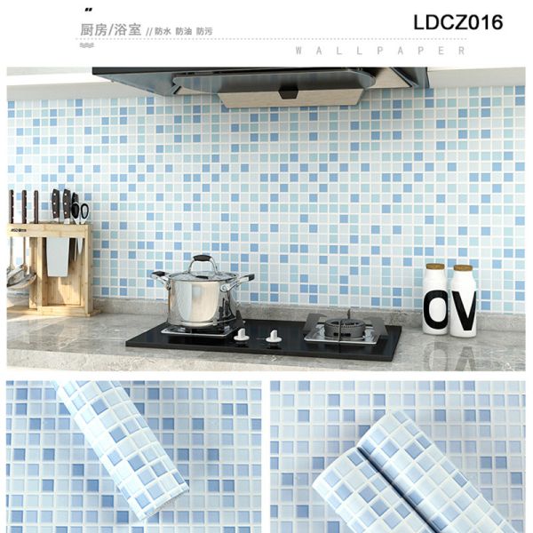 Quality Modern Design Style Self-Adhesive Vinyl Wallpaper Sticker for Bathroom Wall Decoration for sale