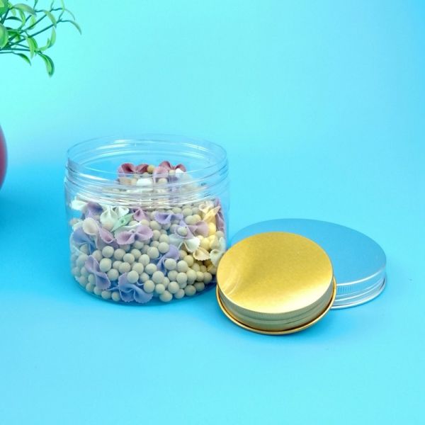 Quality Kitchen Countertop 400ML Plastic Screw Cap Jars Shrink Wrap Logo for sale