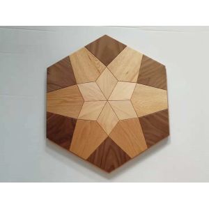 Quality Different Woods Hexagon Parquet Flooring Multi Layers AB Grade for sale