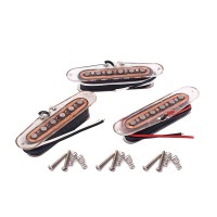Quality Set Of Single Coil Pickup Set SSS For Fender Strat Style Guitar Copper Color for sale