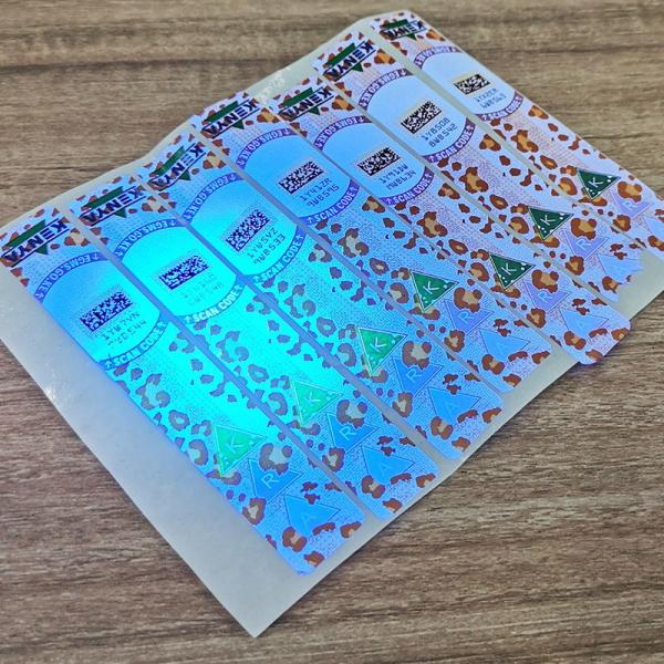Quality Security Wine Safety Label Printer Fluorescent Double Layer Stickers for sale
