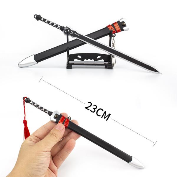 Quality Sword Art Online Yuuki Zinc Alloy Automatic Eject Mini Sword Keychain for sale