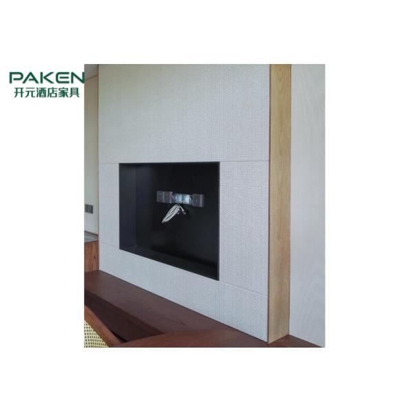Quality Luxury Hotel Interior Bedroom Fixed Furniture Wooden Wall Panel for sale