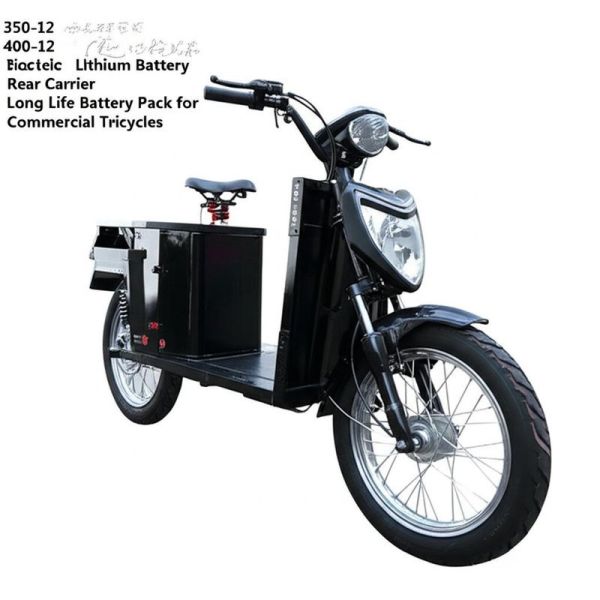 Quality 350-12 375-12 400-12 Tyre Electric Tricycle Lithium Battery Rear Carrier Long Life Battery Pack for Commercial Tricycles for sale