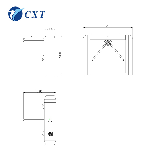 Quality Fully Automatic Tripod Turnstile Gate with Anti-tailgating and Power-off Gate for sale
