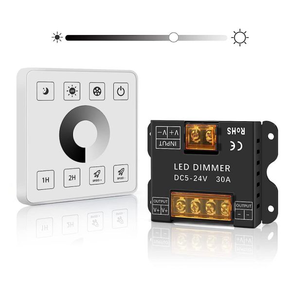 Quality Wireless RF Touch Panel LED Light Controller for Monochrome Two-Color and RGB Lights for sale