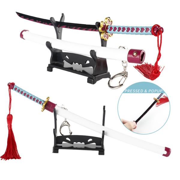 Quality Demon Slayer Kanroji Mitsuri 22CM Automatic Elasitc Moving Sword for sale