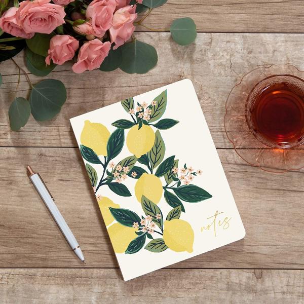 Quality 6.5 Inch Lemon Tree Hardcover Lined Notebook With Coated Paper for sale