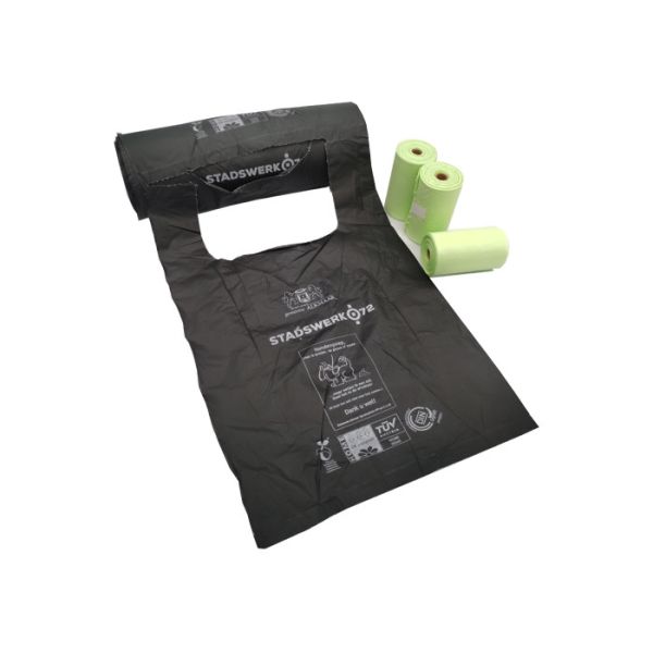 Quality BIO Compostable Dog Poop Bags Sustainable Earth Friendly Garbage Bags for sale