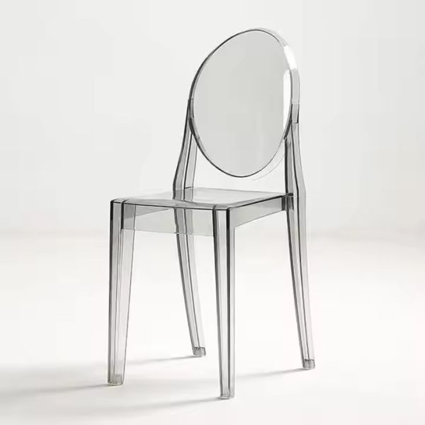 Quality Armless Round Back Clear Chiavari Chairs Polypropylene Acrylic Chiavari Chairs for sale