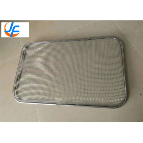 Quality Metal Wire Mesh Perforated Baking Tray Hanger Fruit Vegetable Basket Anti Rust for sale