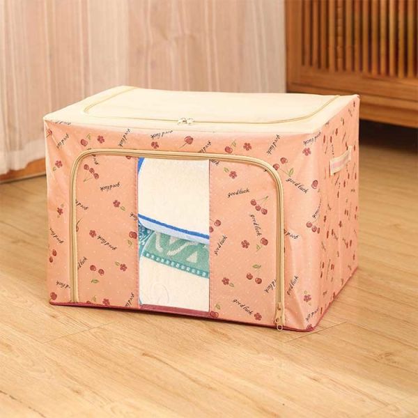 Quality 100L Dustproof Fabric Storage Box With Lid , Stackable Storage Containers For for sale