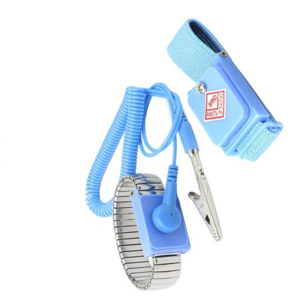 Quality ESD Anti Static Wrist Strap Band Wrist Guard 10mm Snap PU 2.5mm PU Cord for sale
