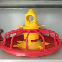 Quality Yellow Red Broiler Feed Pan Poultry Farming Equipment Custom for sale