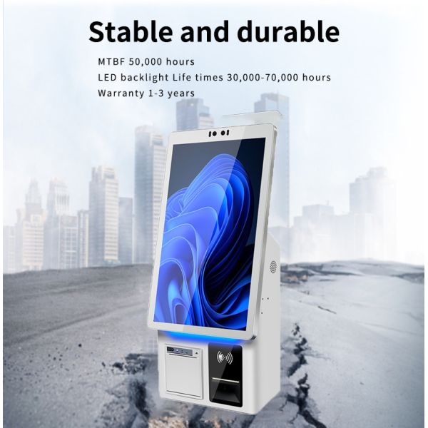 Quality Win7 Multi Installation Capacitive Touch Self Ordering Kiosk With QR Scanner for sale