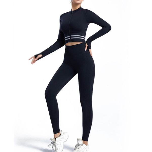 Quality Oem Factory Manufacturer Custom Logo Tracksuits Slim Fit Breathable Women Sportswear Set for sale