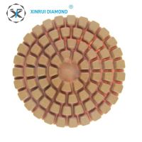 Quality Multi-functional 4inch Diamond Polishing Pad for Stone Marble Granite 7mm for sale
