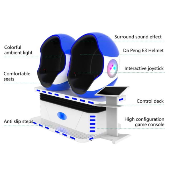 Quality Double Seat 9d Vr Egg Chair Electric With Motion Platform 19"/21"/ 42" Touch for sale