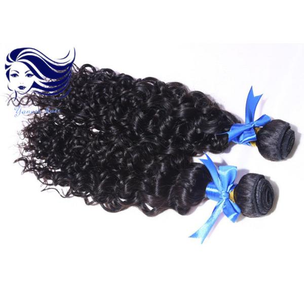 Quality Natural Black Malaysian Virgin Remy Human Hair Curly Weave Hair for sale
