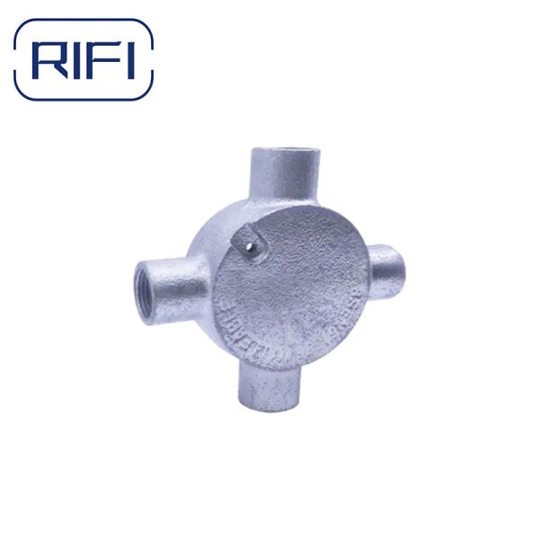 Quality GI Circular Junction Box 4 Way Malleable Iron Electrical Metal Enclosure Box for sale