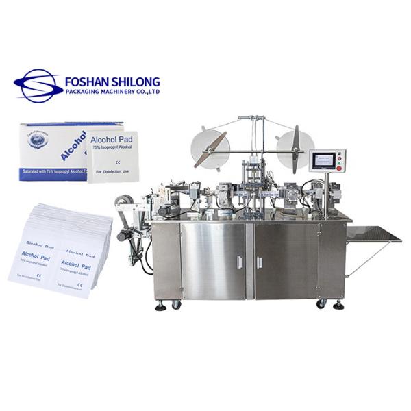 Quality Non Woven Alcohol Swab Making Machine PLC Control Pads Packing for sale
