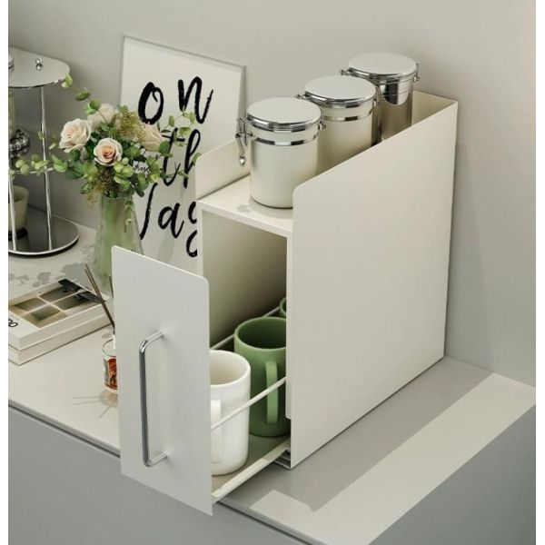 Quality Two Layer Dust Proof Cup Countertop Storage Cabinet Rack for sale