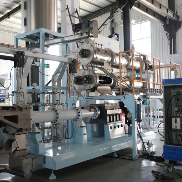 Quality 120kg/ H 22KW Dry Pet Food Production Line Dog Treat Extruder 3mm for sale