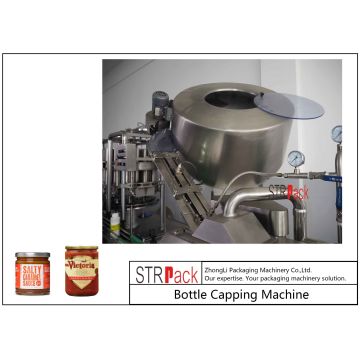 Quality Sauces Jam Glass Bottle Capping Machine , Twist Off Cap Vacuum Lug Capping for sale