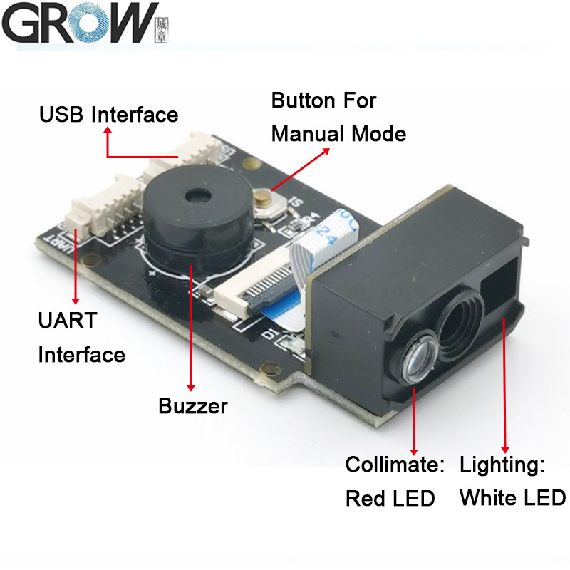 Grow GM77 1d 2D Bar Code Qr Code Scanner Module Reader