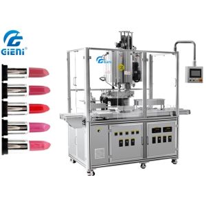Quality 10 Nozzles Automatic Silicone Mold Lipstick Making Machine With Heating Tanks for sale