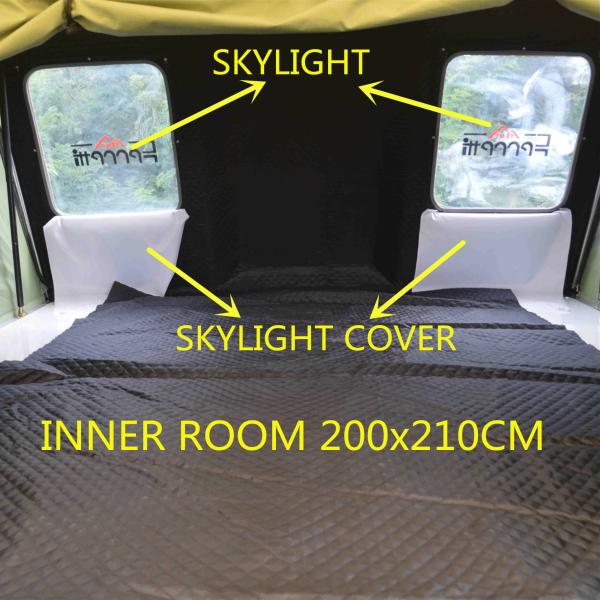 Quality Off Road Soft Shell Roof Top Tent with Skylight and Window Area 2.4 Square for sale