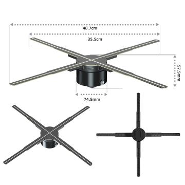 Quality Eye-Catching Advertising Display 3D Holographic Fan with High Definition for sale
