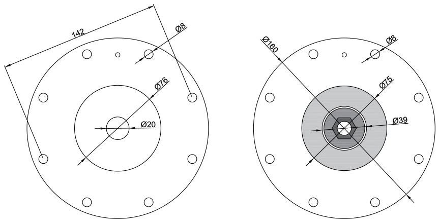 2''  DMF/MF Series SBFEC Type Pulse Jet Valve Diaphragm Repair Kit Dimension
