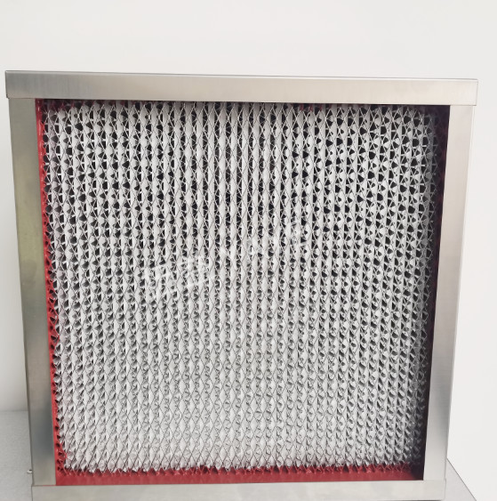 Quality 200℃ Pleated HEPA Filter Cleanrooms Stainless Mesh Air Filter for sale