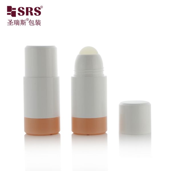 Quality RPPE-50ML 75ML Double Wall PP Refillable Roll On Deodorant Bottles Hollow Ball for sale
