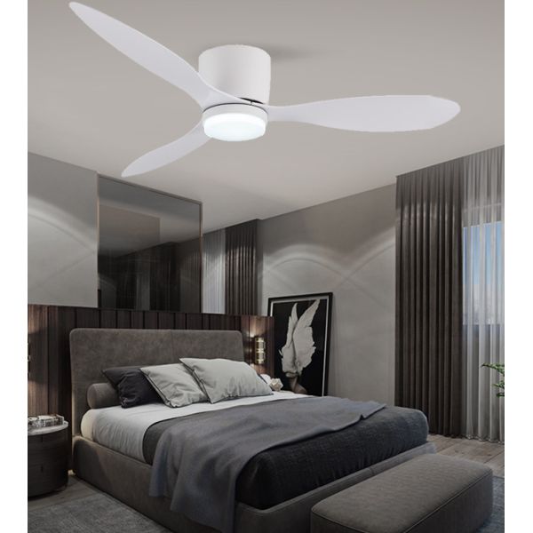 Quality DC ABS Hanging Ceiling Fan With Light 52 Inches Three Blade Fans for sale