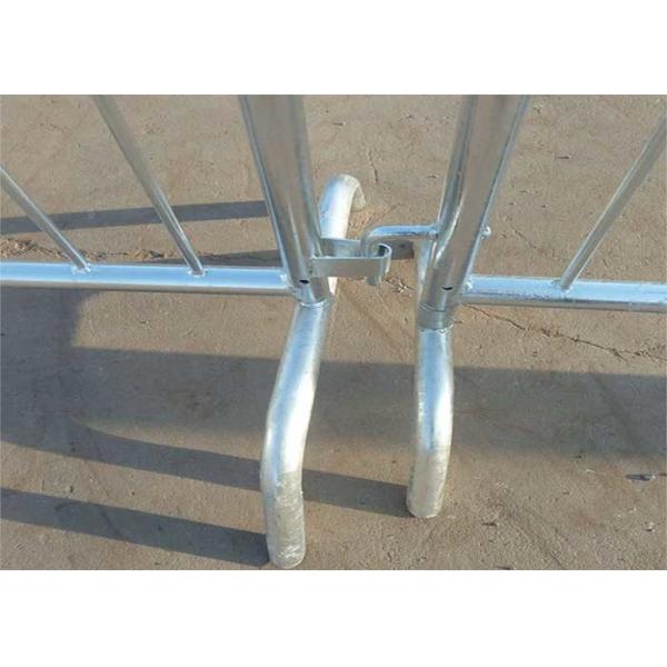 Quality 8 8.5 Feet Metal Crowd Control Barriers PVC Coated Surface for sale