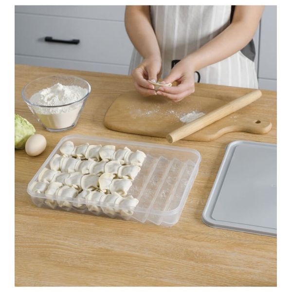 Quality Refrigerator Plastic FDA Dumpling Storage Box With Lid for sale